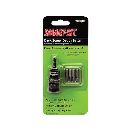 Starborn Starborn Smart-Bit Stainless Steel Screw Depth Setter Kit Hex Shank 6 pc BDA565A | Zoro